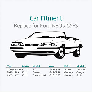 Lantee 20 Pcs Interior Door Trim Panel Retainer Clips Fasteners Replacement for Ford N805155-S & for Dodge 6505878-AA, Fit for Ford GT/Taurus/Thunderbird, Fit for Dodge Ram 1500/2500/3500