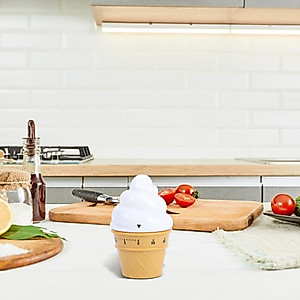 Cabilock Kitchen Timer 60 Minutes Timer Ice Cream Loud Alarm Countdown Rotating Animal Chef Cooking Baking Timer Reminder for School Classroom
