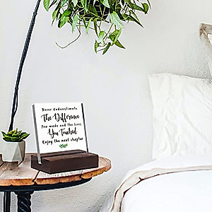 Coworker Gifts For Women Men Retirement Gifts New Joy Going Away Gift Leaving Gifts For Coworker Boss Leader Colleague Friends -Clear Desk Decorative Sign for Home Office