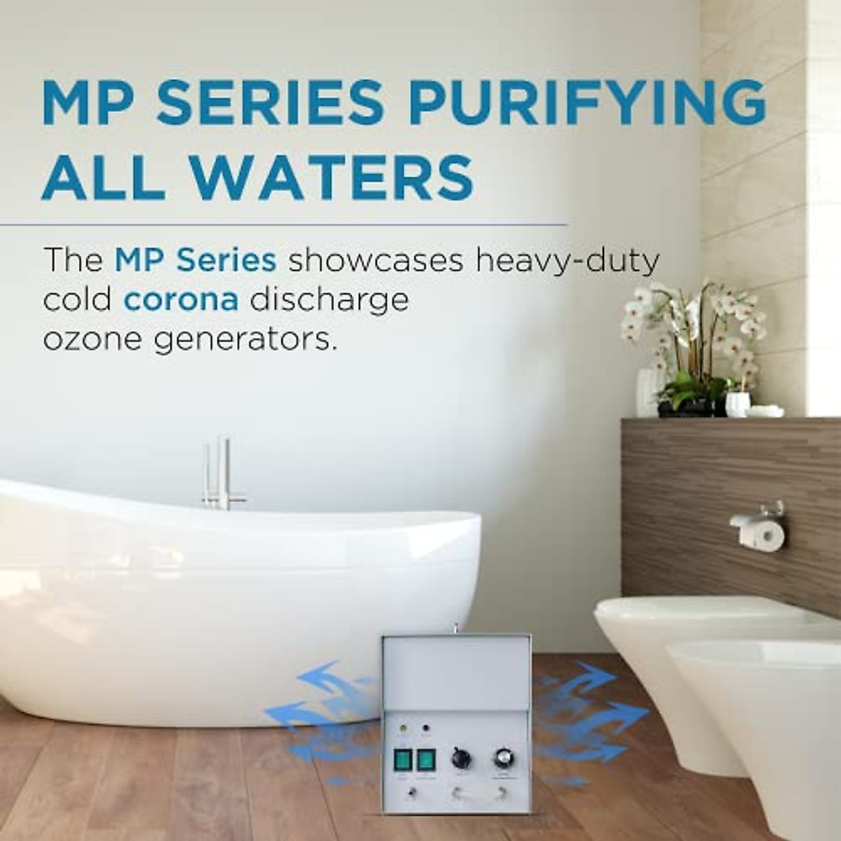 MP-1000 Ozone Generator, Light-Duty Sanitation Ozonator for Water-use with optional oxygen Hook-up, up to 1000 mg/hr