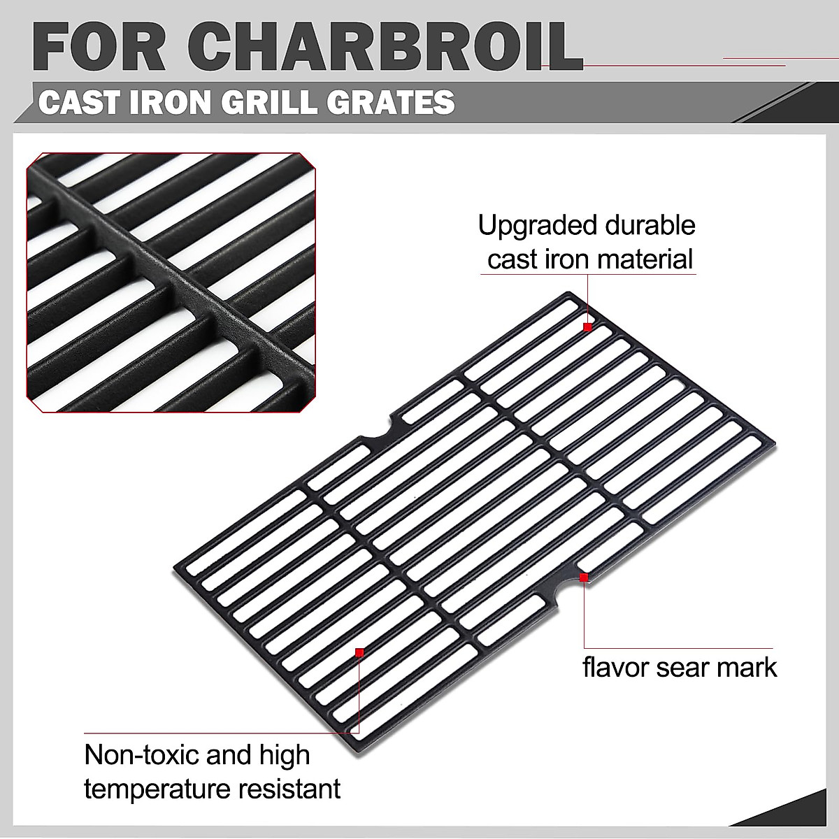 463342119 Grill Grates Parts for Charbroil Performance 4 5 Burner Grill Replacement Parts 463347519 463347518 463347017 463347418 463376017 463342118 Charbroil 475 Side Burner G470-0002-W1 Grates