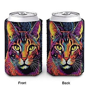 2 PCS Confident Cat Cup Can Cooler Party Gift Beer Drink Coolers Coolies