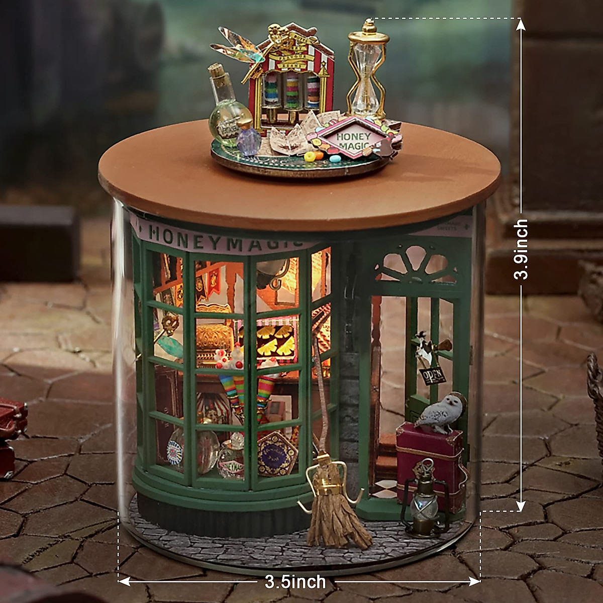 GuDoQi DIY Miniature Dollhouse Kit, Tiny House kit with Furniture, Miniature House Kit, Great Handmade Crafts Gift for Birthday Easter Day, Magic Shop