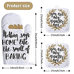 Blank Sublimation Oven Mitts Set Include Blank Sublimation Heat Resistance Oven Gloves and Blank Sublimation Pot Holders for DIY Kitchen Dining Room Accessories (12 Pieces)
