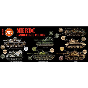 AK Interactive 3G MERDC Camouflage Colors - Plastic Modelling Paints & Accessories, Item # AK-11653