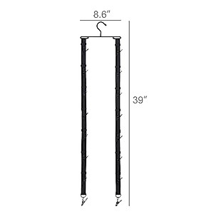 Mkono Closet Storage Rack Baseball Cap Keeper Hanger with 16 Hooks Modern Multifunctional Organizer for Door and Wall Fit Most Hats,