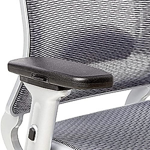 Space Seating 317 Series Executive Light Air Grid Office Chair with Breathable Mesh Back, Lumbar Support, 2-to-1 Synchro Tilt Control and Adjustable Tension, Platinum Finish