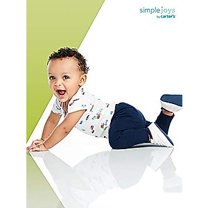 Simple Joys by Carter's Baby 4-Pack Neutral Pant, Blue/Grey Heather/Navy/Stripe, 24 Months