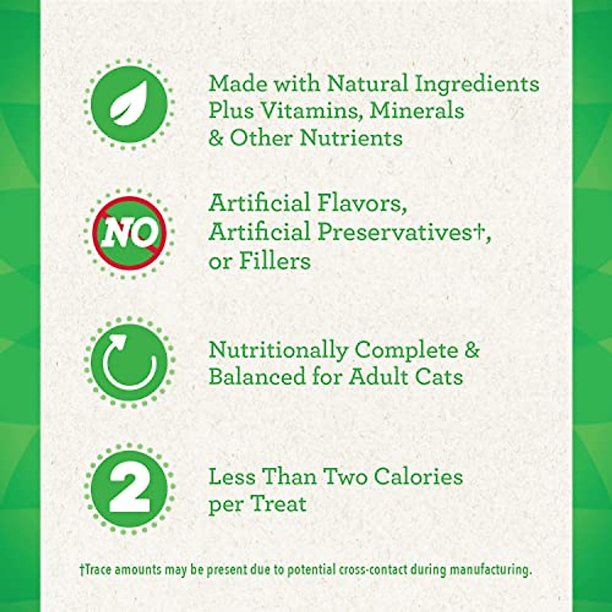 Greenies Feline Smartbites Skin & Fur Health Crunchy and Soft Textured Adult Natural Cat Treats, Chicken Flavor, 16 oz. Tub