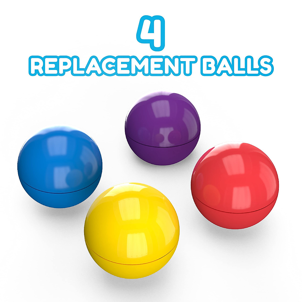 MindSprout Replacement Balls for Pound a Ball Toy, 4, It's Designed to Fit only Pound a Ball Set