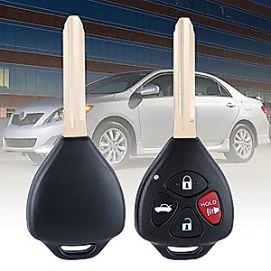 Car Remote Key Fob Replacement fits for Toyota Camry 2007-2010/ Corolla 2009-2010 Vehicles That Use HYQ12BBY with 4D67 Chip (1 PCS)