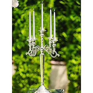 CandleNScent Taper Candles | Tapered Candlesticks - Dripless 12 Inch Unscented | White | 4 Pack