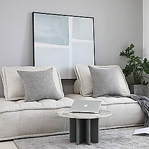 Kevin Textile Decorative Throw Pillow Covers Star Modern Farmhouse Pillowcases Indoor Outdoor, Set of 2, 20 x 20 inches (50x50cm), Grey