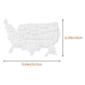 Abaodam United States Of America Silicone Mold US Map Ice Tray Popsicle Tray USA DIY Baking Mold for Christmas Independence Day Election Day