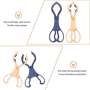 DOITOOL 2pcs Baby Bottle Holder Scissor Anti- Slip Feeder Clamp Baby Milk Bottle Clamp Feeding Bottle Tong Feeder Clip High Temperature Resistant Pacifier Tong