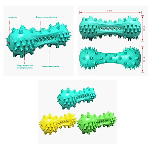 NMLC Dog chew Toys, Toothbrush Toys, Dog Dental Cleaning Care,Green