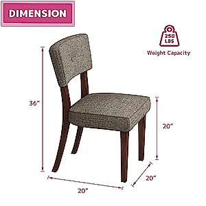 ACME Set of 2 Drake Espresso Side Chair, 36-Inch