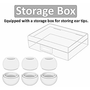 IiEXCEL 3 Pairs Compatible with AirPods Pro 1st 2nd Ear Tips Buds, Extra Small Size Replacement Silicone Rubber Eartips Earbuds Gel Accessories Compatible with AirPods Pro 2 and 1st - XS White