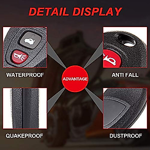 cciyu X 1 Flip Key Fob 5 buttons Replacement for 06 07 08 09 10 11 12 13 for Buick Allure LaCrosse for Chevy for Cobalt Series with FCC KOBfor GT04A