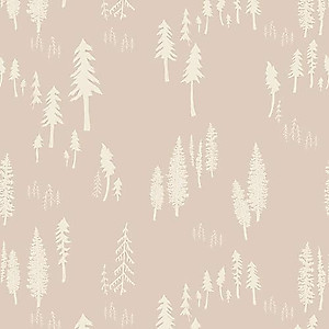 Art Gallery Fabrics Art Gallery Voile Hello Bear Timberland Trunk Fabric, Beige