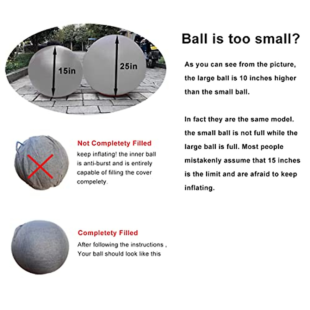 Exercise Ball Chair with Fabric Cover, Pilates Yoga Ball Chair for Home Office Desk, Pregnancy Ball & Balance Ball Seat to Relieve Back Pain, Improve Posture, Birthing Ball for Pregnancy (Blue)