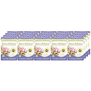 Lifestyle Awareness Teas, Caffeine Free Stress Balance Tea, 20 Count (Pack of 2)