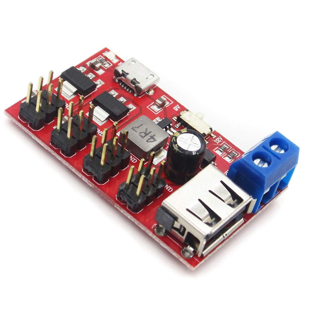 HiLetgo 2pcs Micro USB Power Breakout USB Voltage Regulator DC to DC Power Module Micro USB Power 5V to 1.8V/3.3V/5V/9V/12V