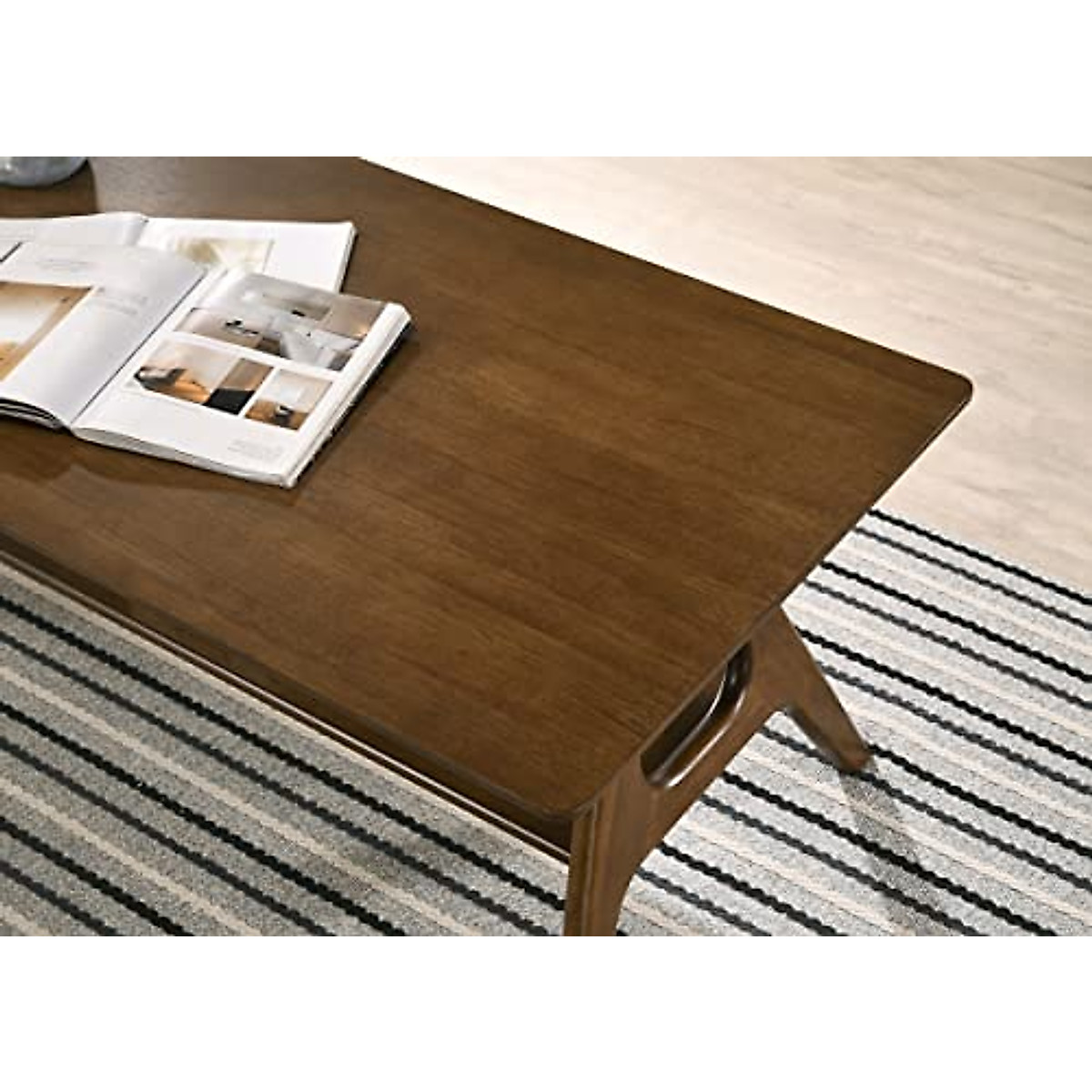 Roundhill Furniture Arona Coffee Table, Brown