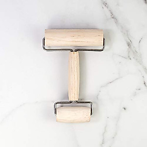 Mrs. Anderson’s Baking Double Dough Roller, Wood, 7-Inches x 4.5-Inches