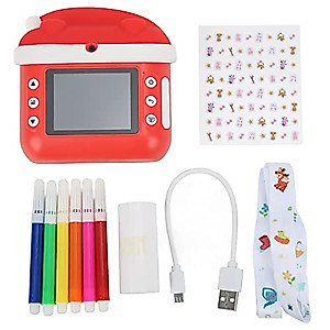 Jopwkuin Instant Print Camera, Instant Photo Cameras Dropresistant for Birthday