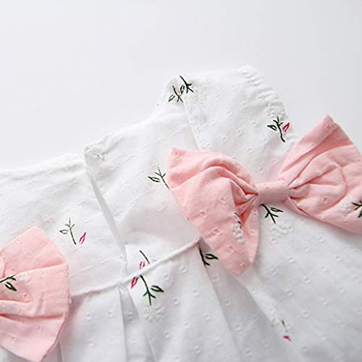 Girls Dresses Age 7 Suspender Party Dress Toddler Girls Solid Print Girls Dress&Skirt Girls Dresses (White, 6-12 Months)