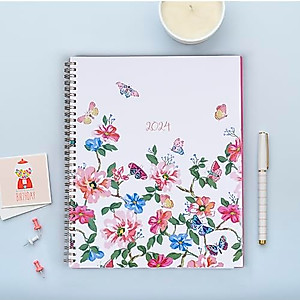 Blue Sky 2024 Weekly and Monthly Planner, January - December, 8.5" x 11", Frosted Cover, Wirebound, Fly By (140195-24)