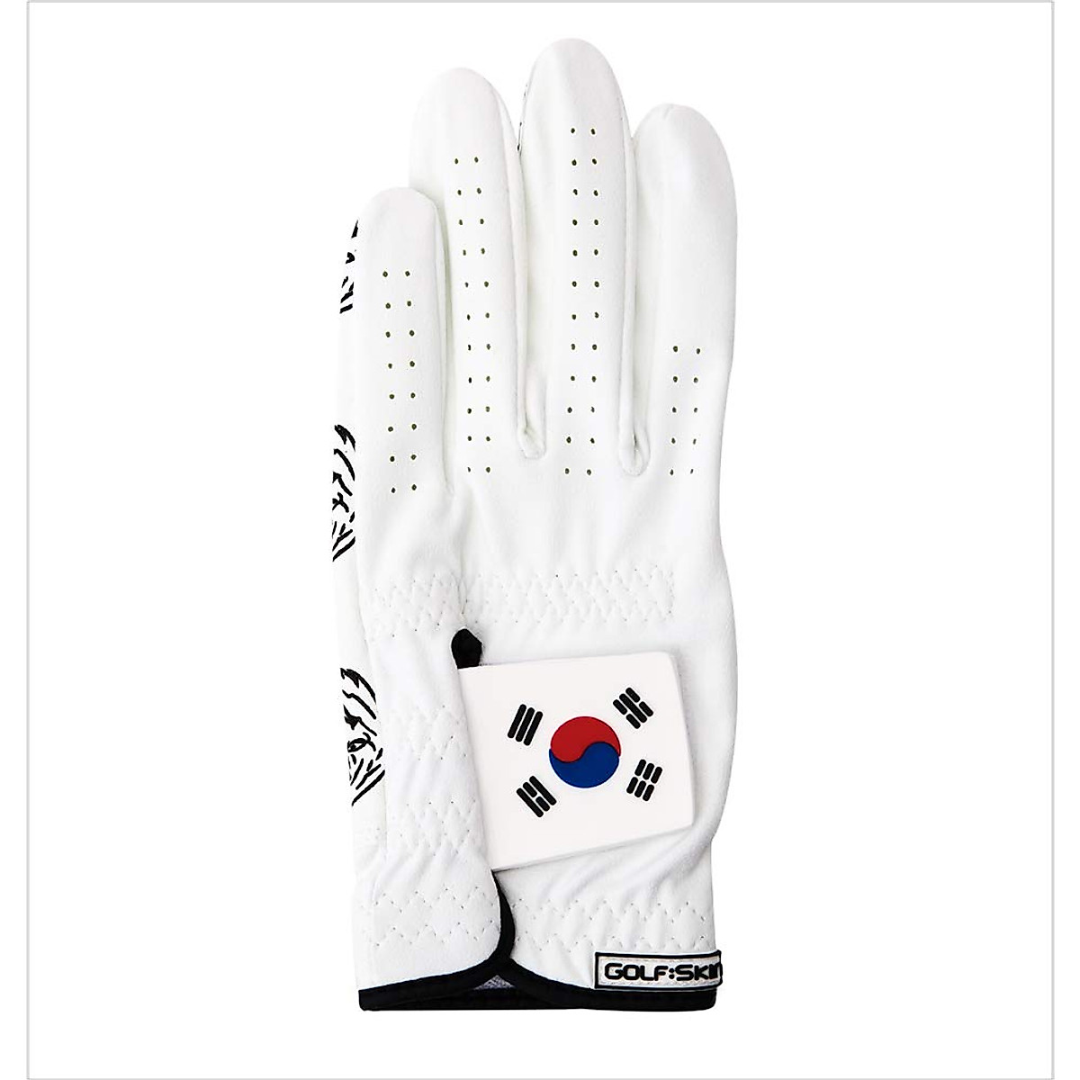 GOLFSKIN Golf Gloves for Women Korean Flag Design (Large)