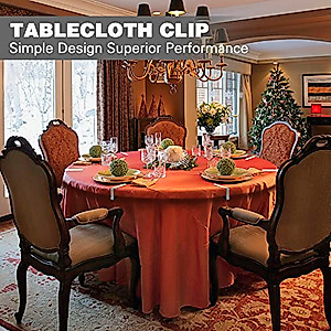 12 Pack Tablecloth Clips- Picnic Table Cloth Clips- Stainless Steel Table Cloth Cover Clamps- Table Clips for Restaurant Picnics Marquees Weddings Graduation Party- Fits Up to 1.7” Thick Tables