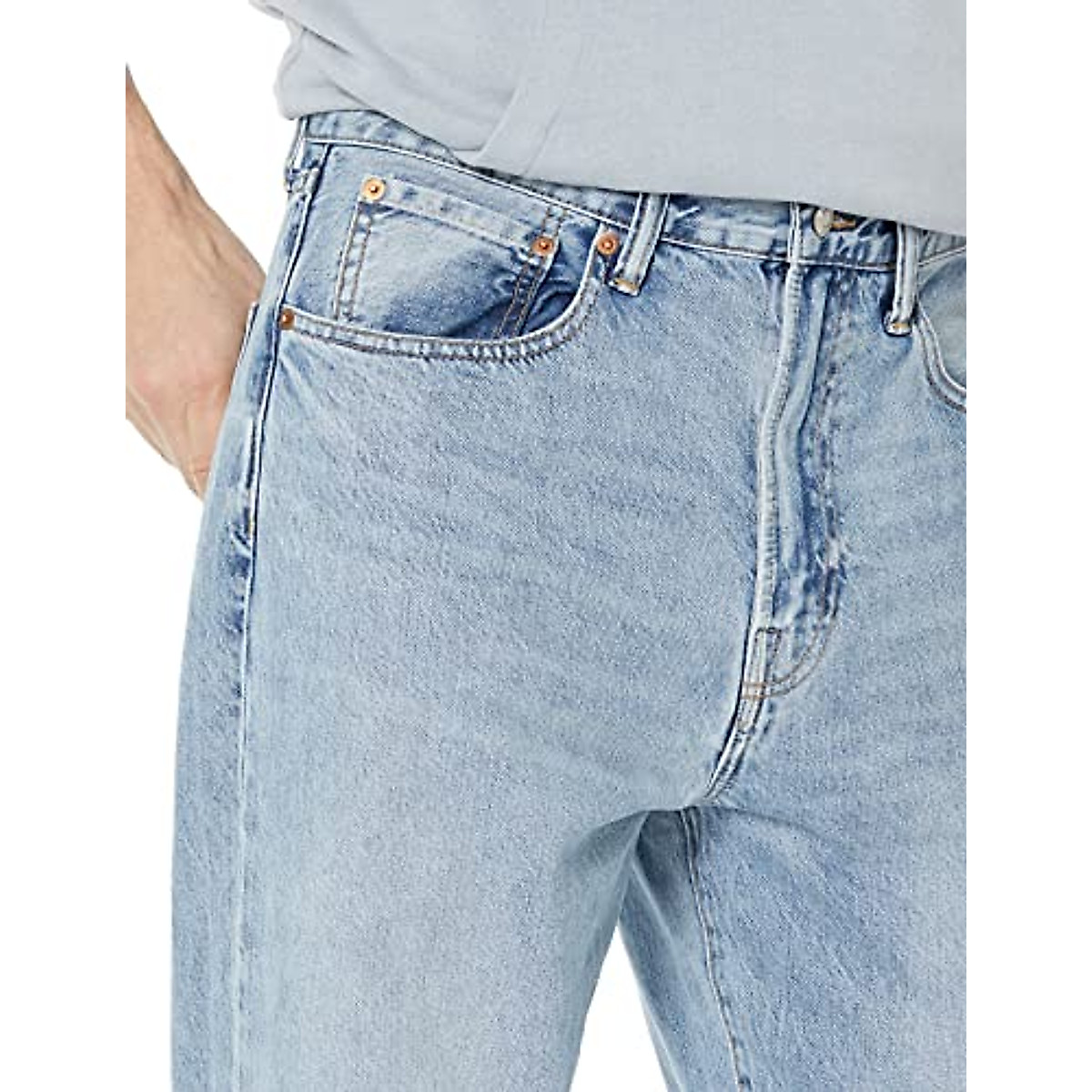GAP Mens Original Straight Fit Jeans, Light Wash, 34W x 32L US