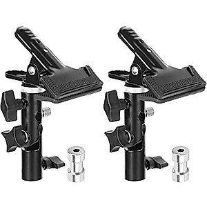 Anwenk Reflector Stand Holder Light Stand Bracket Mount Umbrella Bracket Photography Studio Heavy Duty Metal Clamp Holder for Reflector 2Pack