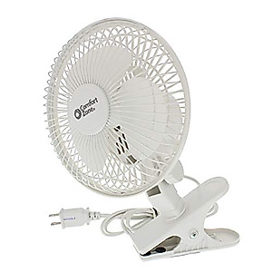 Comfort Zone CZ6C 6-inch Quiet Portable Indoor 2-Speed Desk Fan with Clip and Fully Adjustable Tilt, White (2pk)