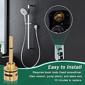 RP51919 6-Setting Diverter Cartridge for Delta Faucet Valve Body R11000, R22000, R10000-unbx, R10000-unbxhf, R10000-unws,Series - Brass Faucet Diverter Cartridge, No Leakage