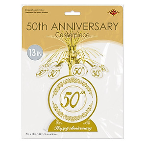 50th Anniversary Centerpiece Party Accessory (1 count) (1/Pkg)