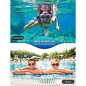 Universal Waterproof Phone Pouch - Waterproof Case for iPhone 14 13 12 11 Pro Max XS Plus Samsung Galaxy Cellphone Up to 7.0"， IPX8 Waterproof Cellphone Dry Bag Beach Vacation Essentials-2 Pack