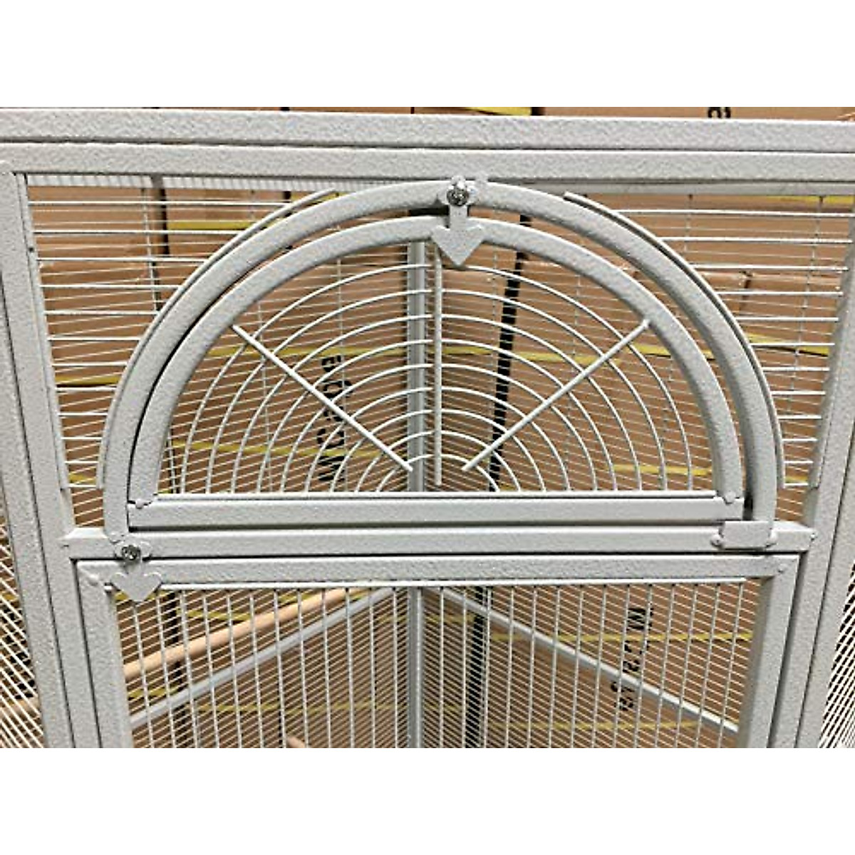 Extra Large 30" Corner Cage for Cockatiel Parakeet Budgies Parrot for Small to Medium Size Bird (White Vein)