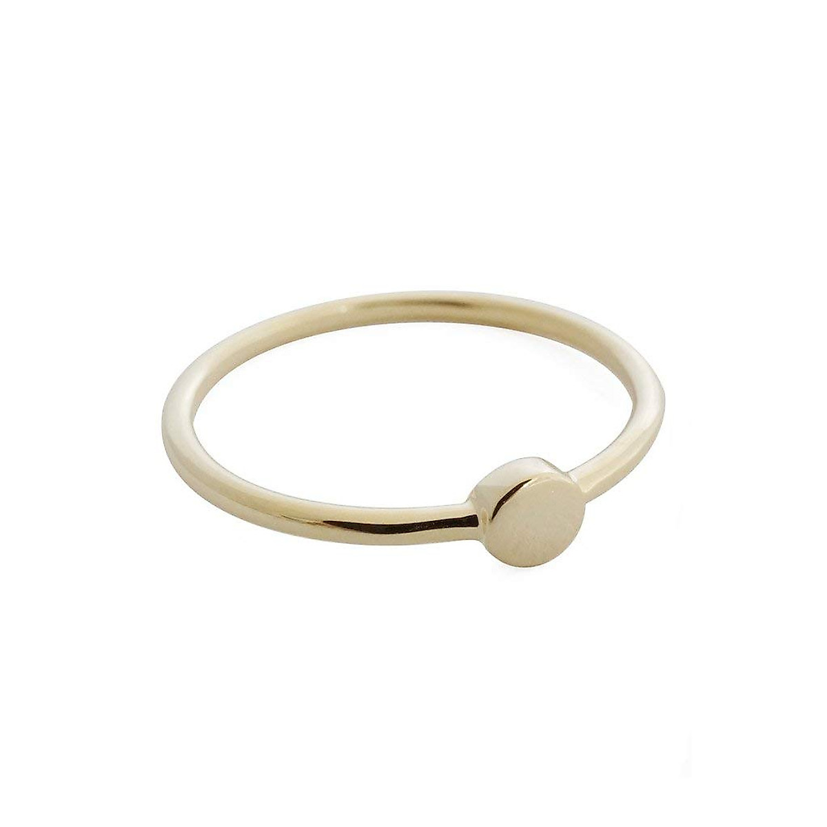 Honeycat Tiny Circle Ring in Gold, Rose Gold, or Silver | Minimalist, Delicate Jewelry (Gold, 5)