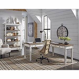 Signature Design by Ashley Realyn French Country 75" Bookcase with Drawer, Chipped White