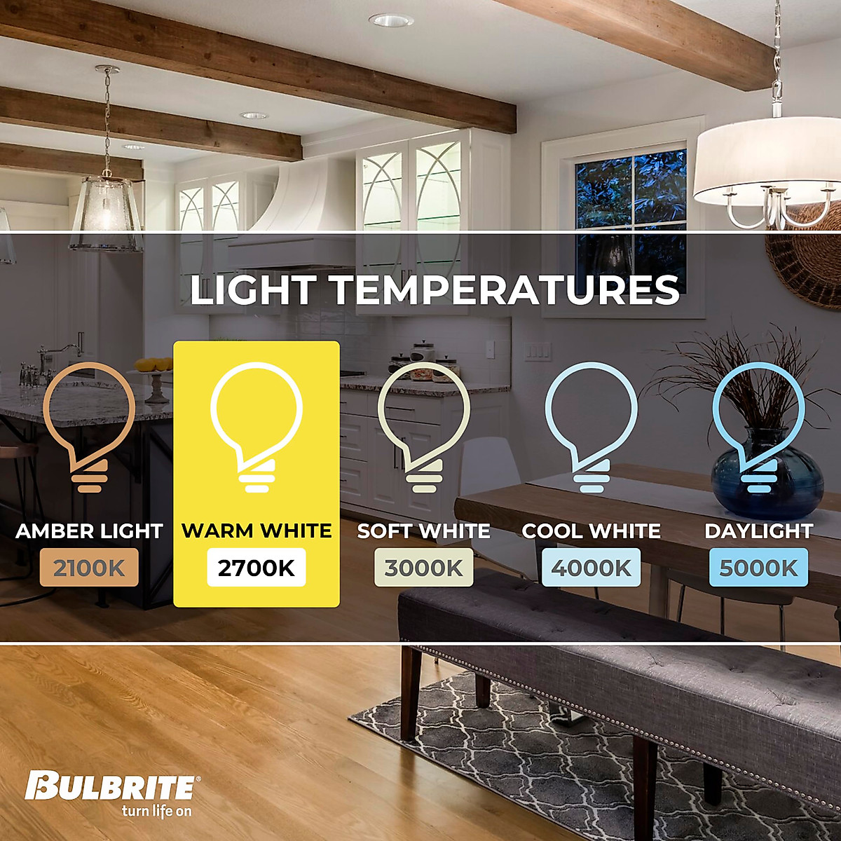 Bulbrite 8.5 Watt Dimmable Clear Filament ST18 / ST19 Medium (E26) LED Bulb - 850 Lumens, 3000K, and 90 CRI
