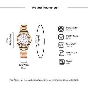 HunYUN Fashion Simple Casual Quartz Steel Strip Precision Scale Watch Analog Wrist Watch