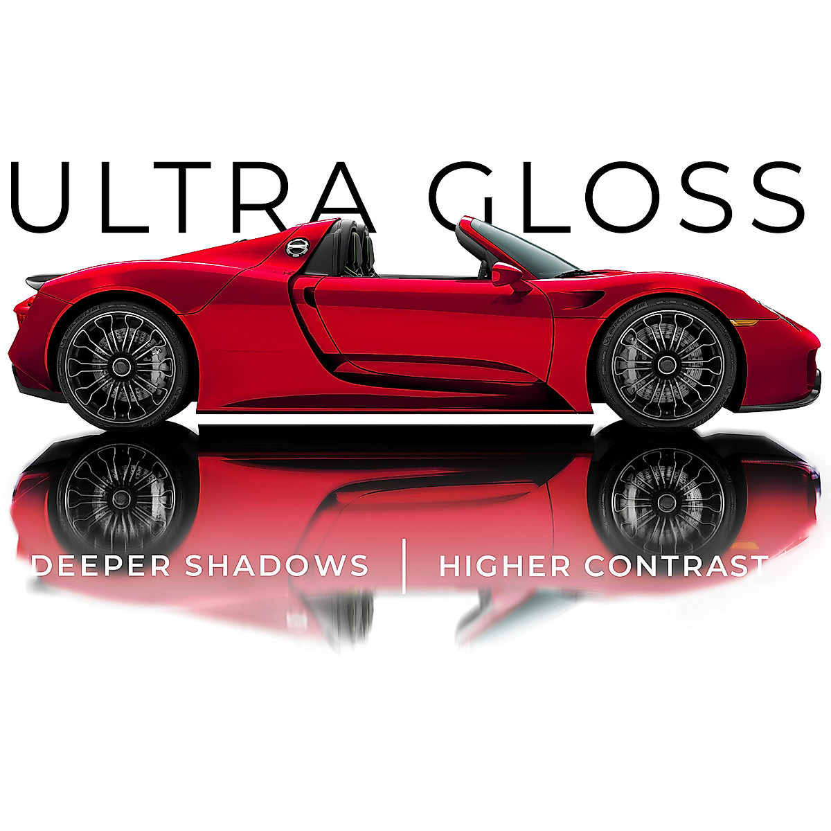 VViViD+ Ultra Gloss Metallic Candy Red Vinyl Car Wrap Premium Paint Replacement Film Roll with Nano Air Release Technology (1ft x 5ft)