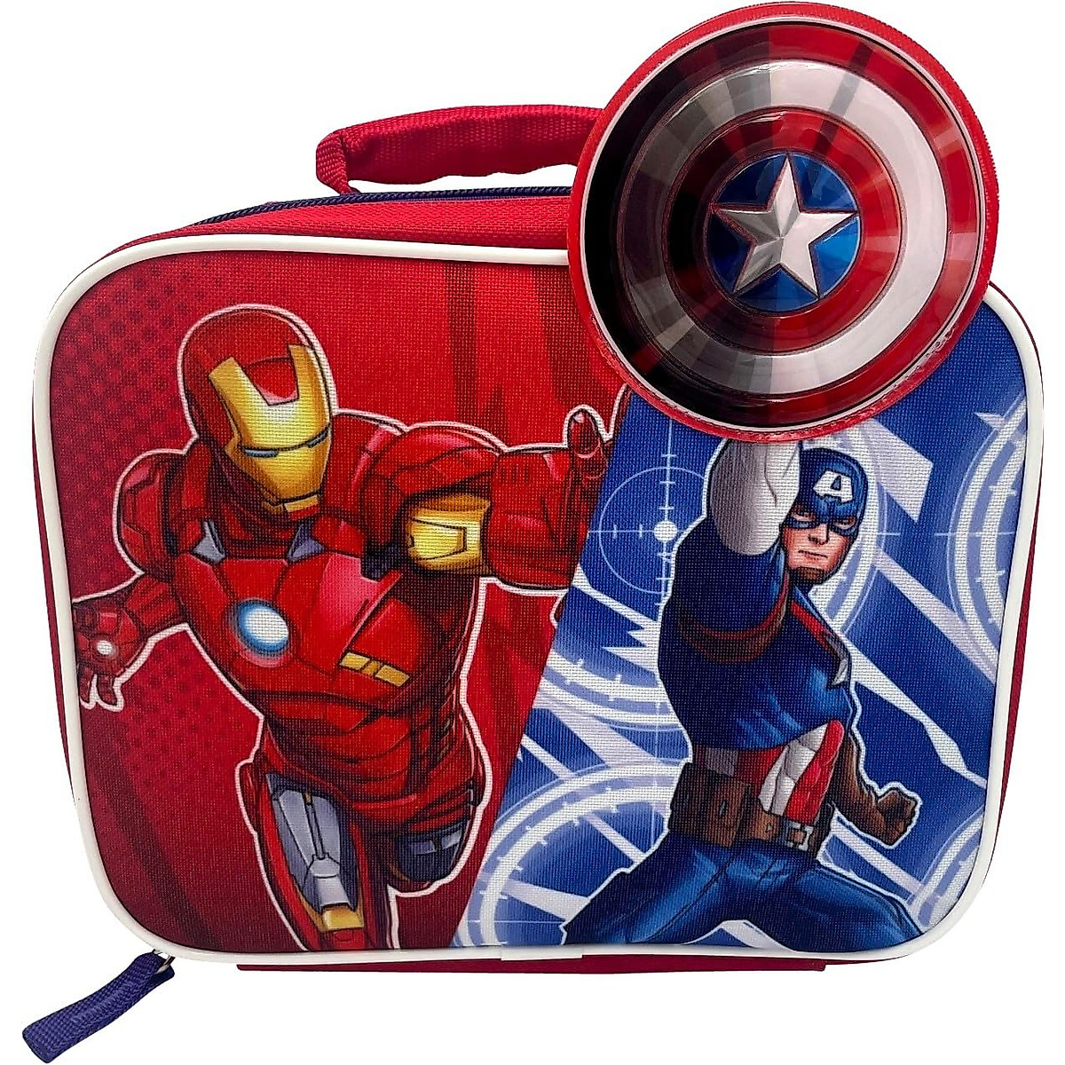 Fast Forward Kid's Licensed POP-OUT 16" Backpack With Lunch Box Combo Set (Avengers)