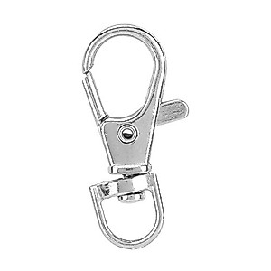 SALALIS 12 PCS Bird Cage Door Buckle Locks, Metal Hook Clip Anti Escape Swivel Buckle Lock Hook Clip Prevent Claw Trigger Open Birds Cage Accessories