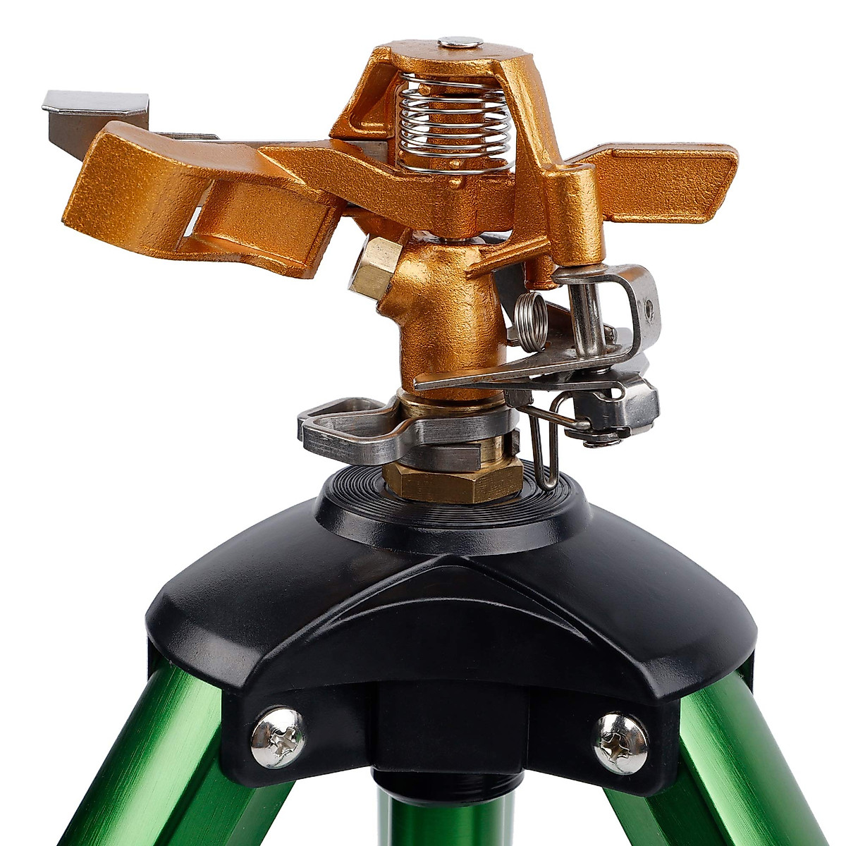 Twinkle Star Impact Sprinkler on Tripod Base, Quick Connector and Product Adapter Set, 360 Degree Coverage, 2 Pack