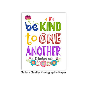 Religious Wall Art - Bible Verse Wall Decor - Christian Wall Decor - Scripture Wall Art - Psalms, Proverbs - God Wall Decor - Spiritual Inspirational Christian Gifts for Women - Girls Bedroom Decor